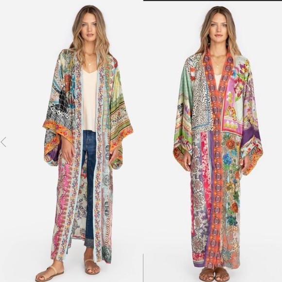 Johnny Was | Other | Isowtb Johnny Was Long Silk Kimono Os Show Me What ...
